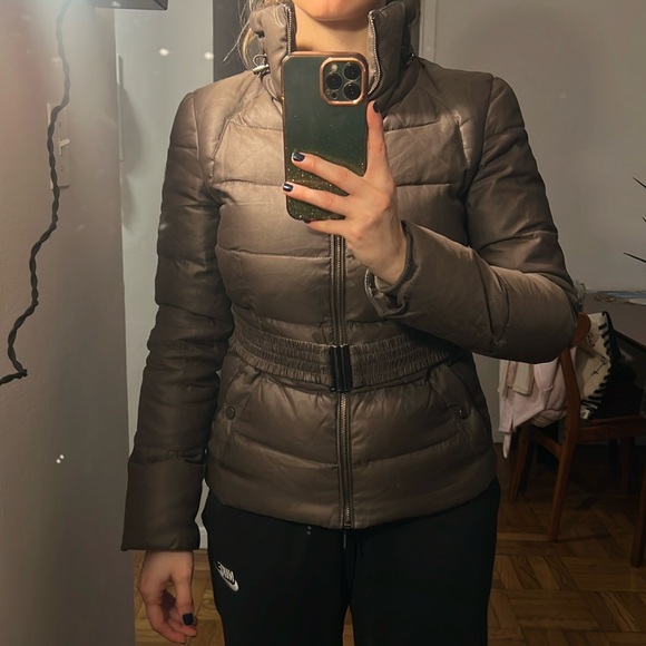 Zara | Jackets & Coats | Zara Dark Green Khaki Down Jacket | Poshmark